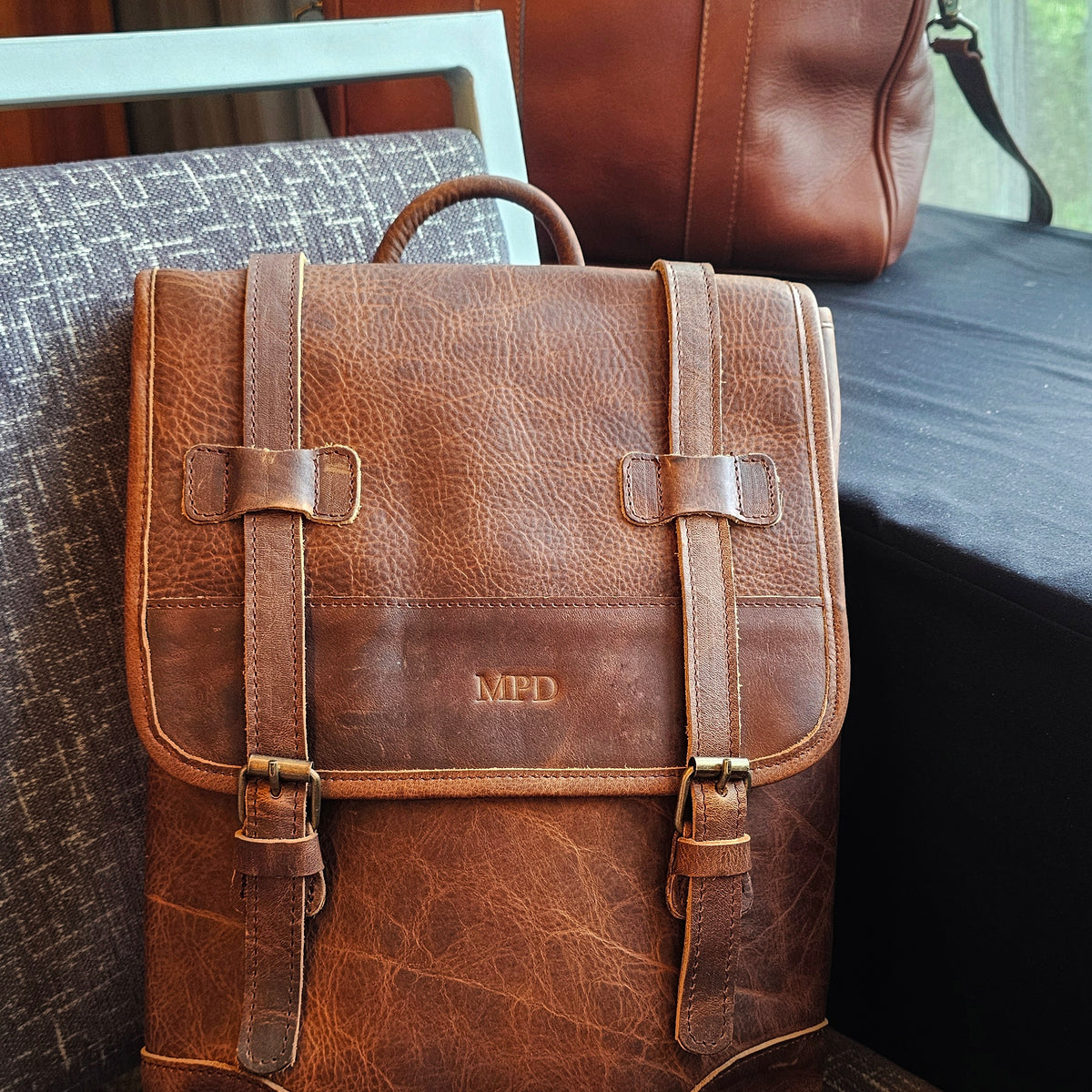 The Ferrano Full-Grain Leather Backpack | MBH Leather